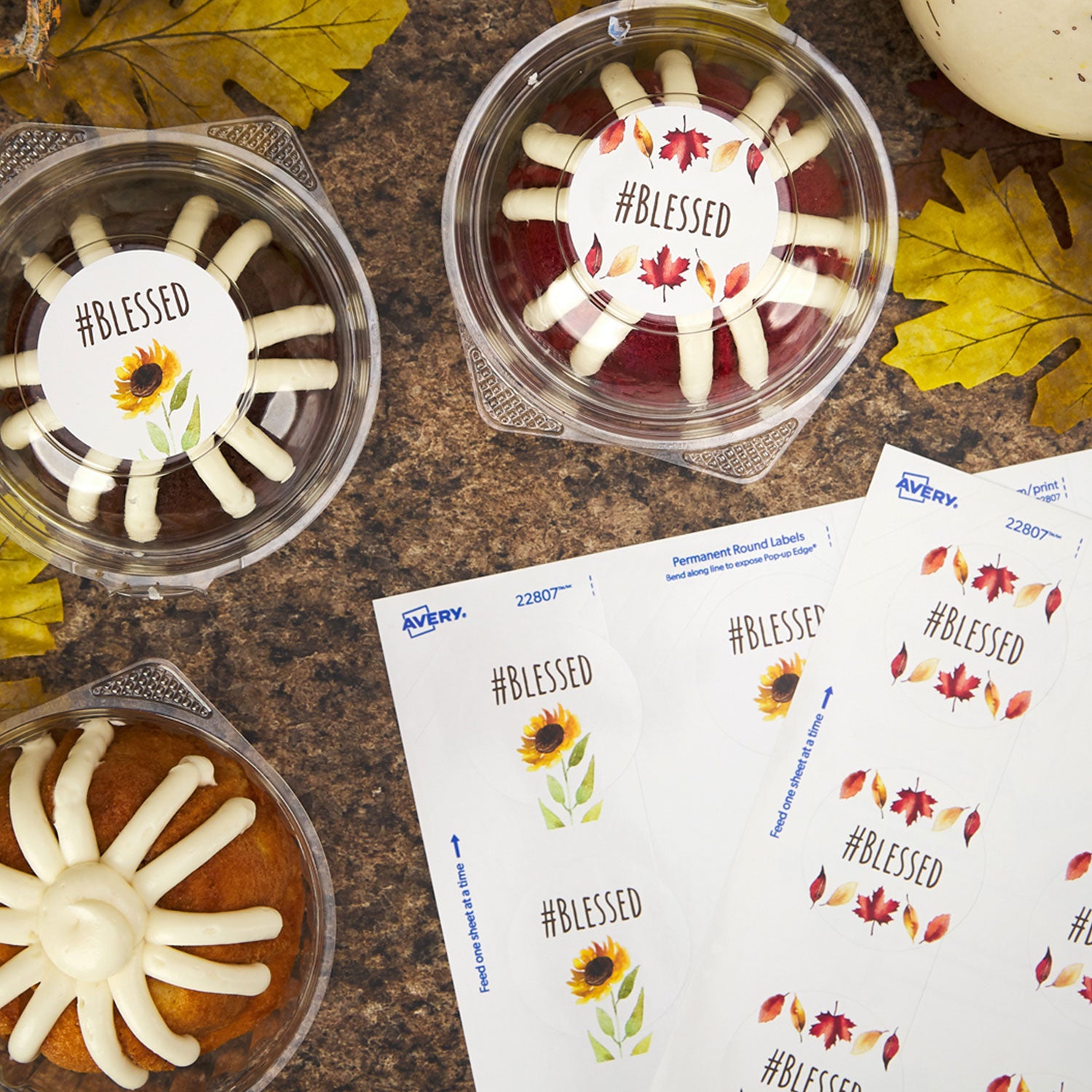 Etiqueta Redonda 5,1cm De Diámetro Avery 22807 (120 Etiq.) Color Blanc