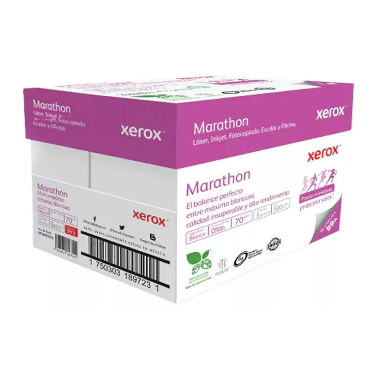 Caja 5000 Hojas Xerox Marathon Papel Bond Tamaño Carta 70gr – Marchante MX
