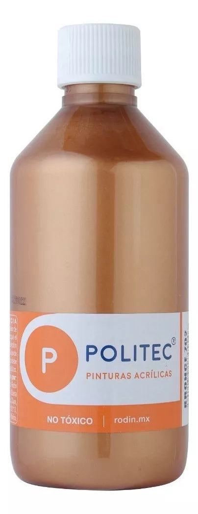 Pintura Metálica Acrílica Mate Politec 250ml Elegir Color