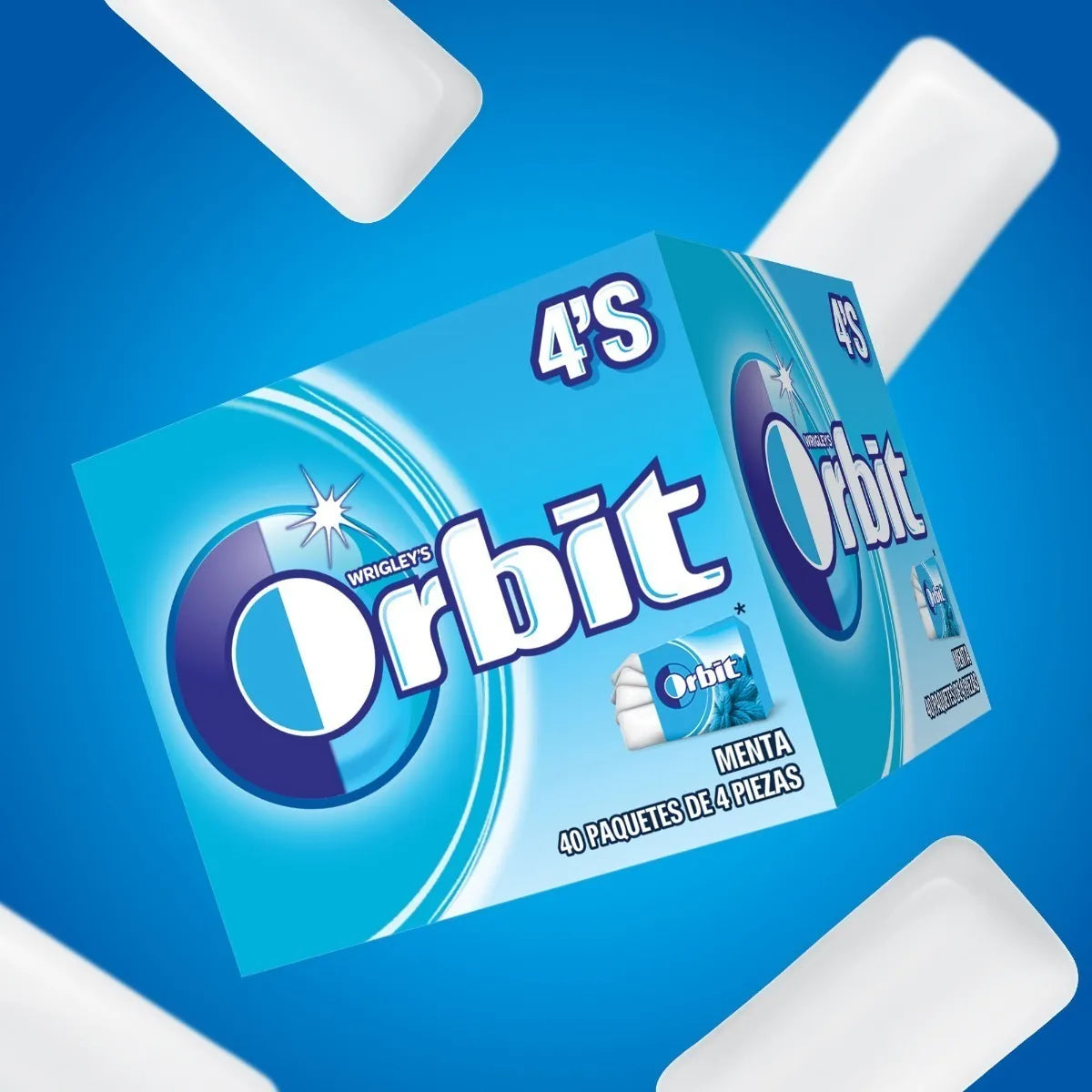 Orbit Menta Chicles de menta Sin Azúcar Caja 40 piezas