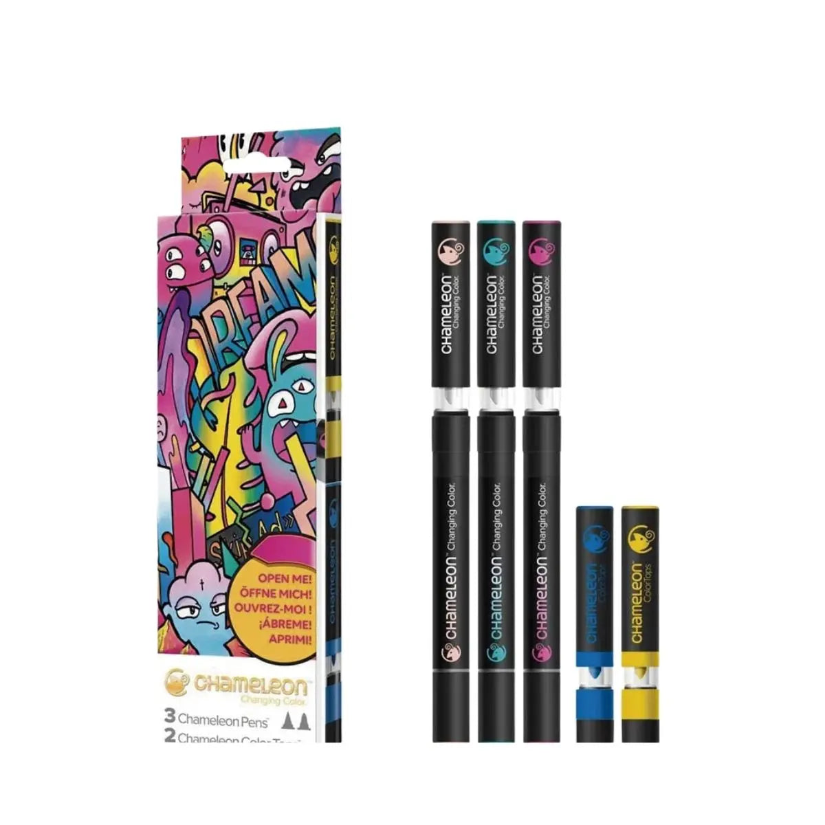 Marcador Base De Alcohol Chameleon Set 3+2 De Punta Doble 6 Basic ...