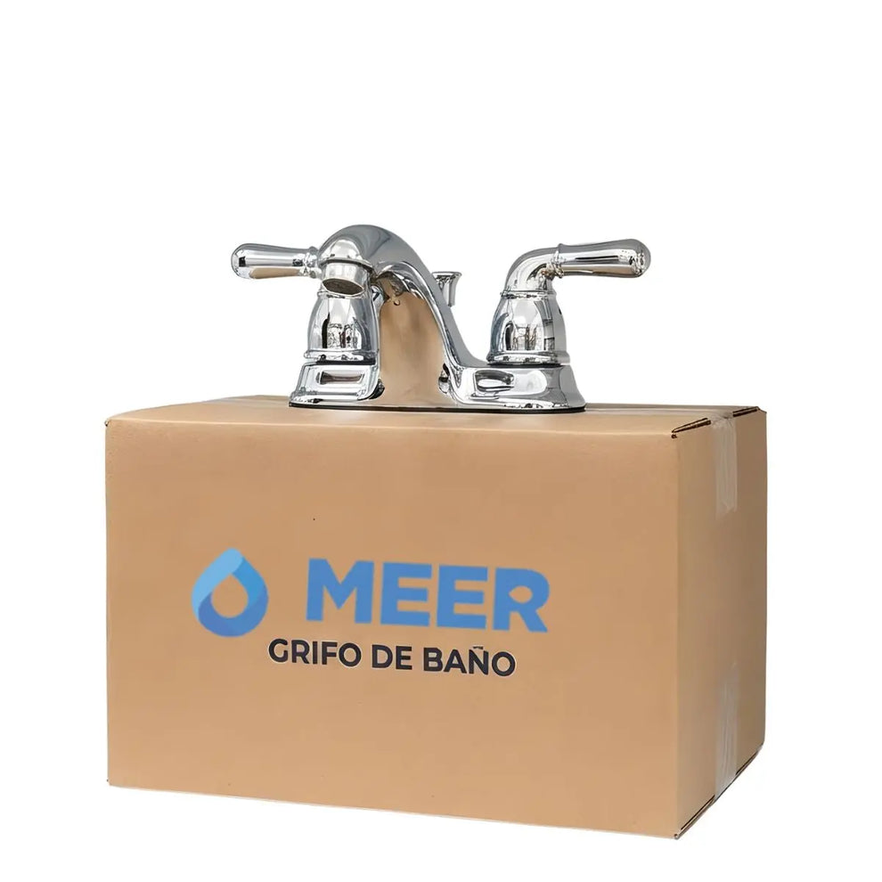 Mezcladora Lavabo Meer Color Plateado 4" Cuerpo de Laton - Marchante ...