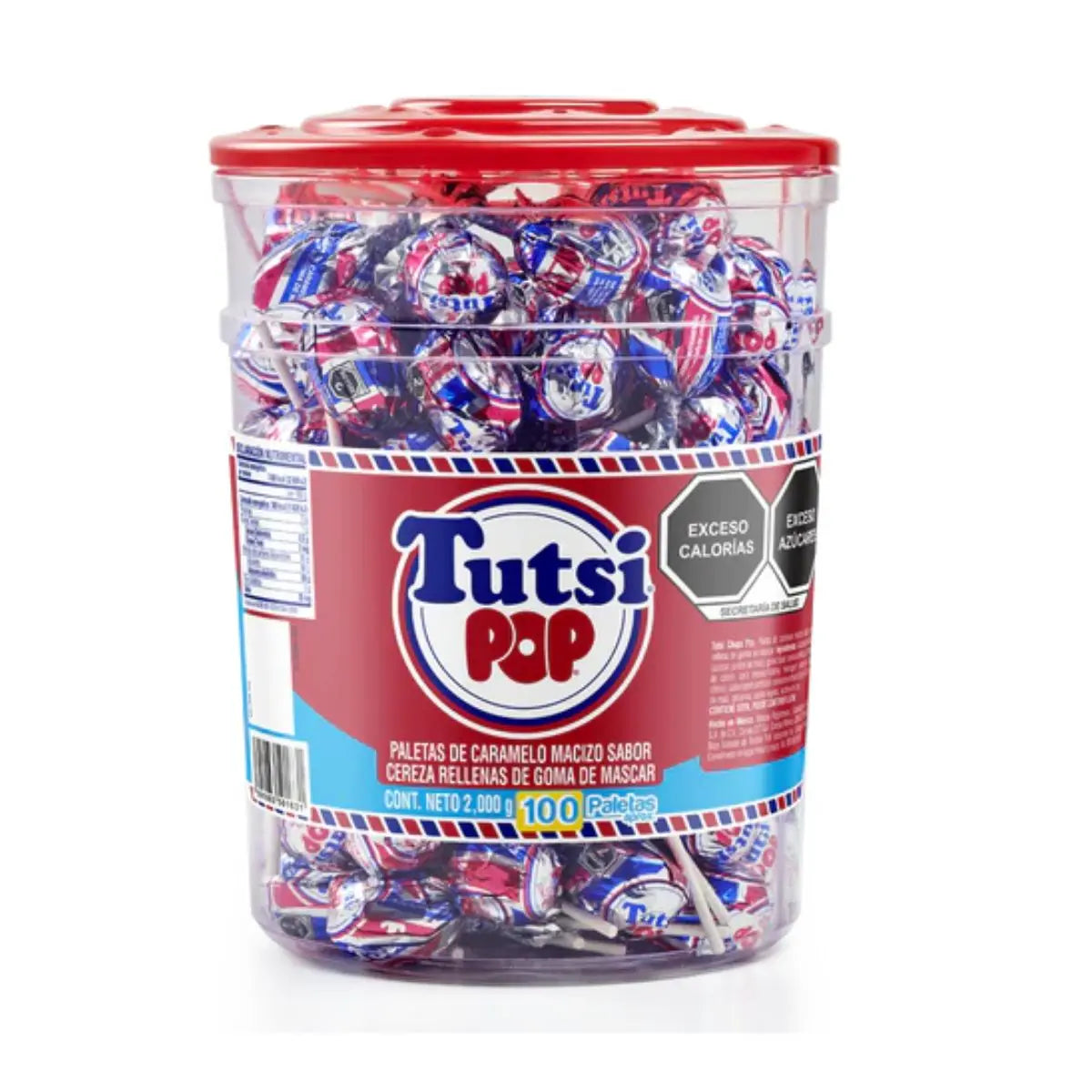 100 Paletas Sabor Cereza Tutsi Pop Caramelo Masizo – MarchanteMX