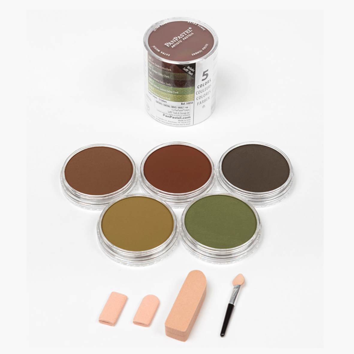 PANPASTEL - SET CON 5 PIEZAS DE PANPASTEL SELECCIÓN TONOS TIERRA+ACCES