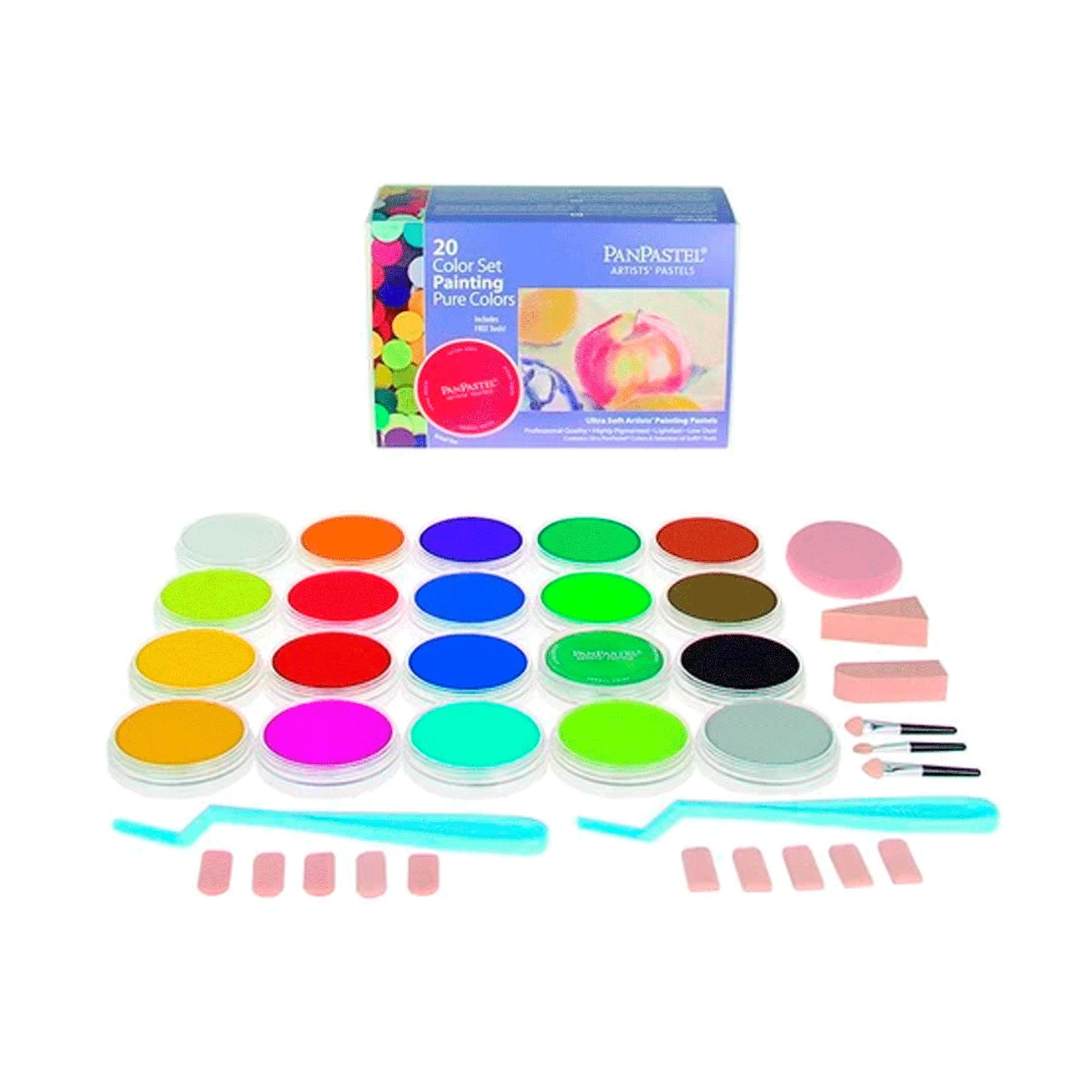 PANPASTEL - Set de pasteles con 20 colores básicos